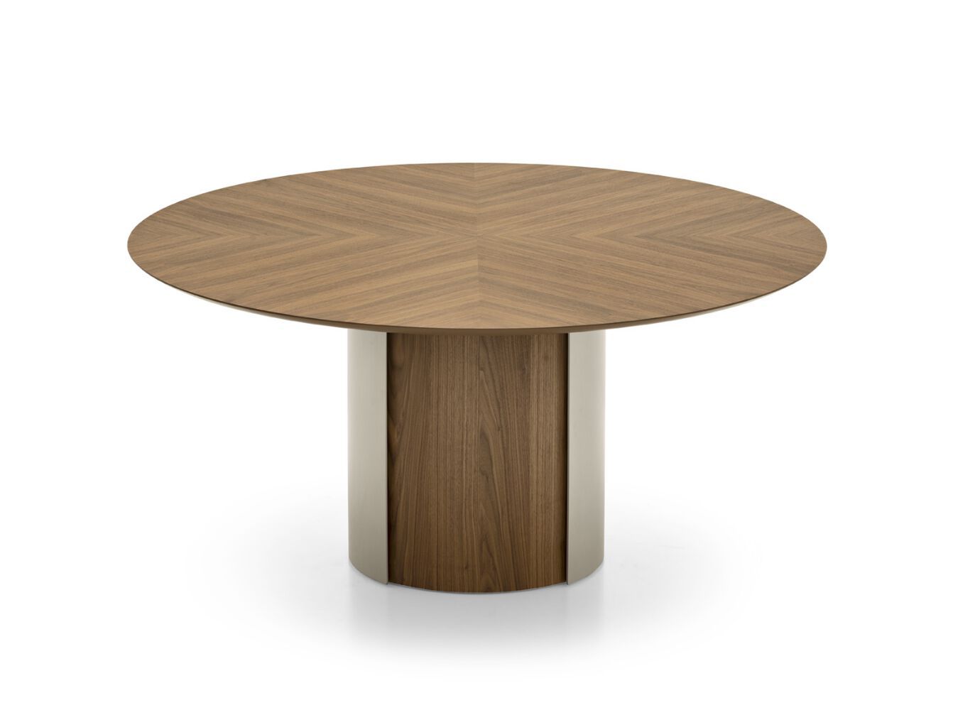 YOROI Round walnut table By Calligaris