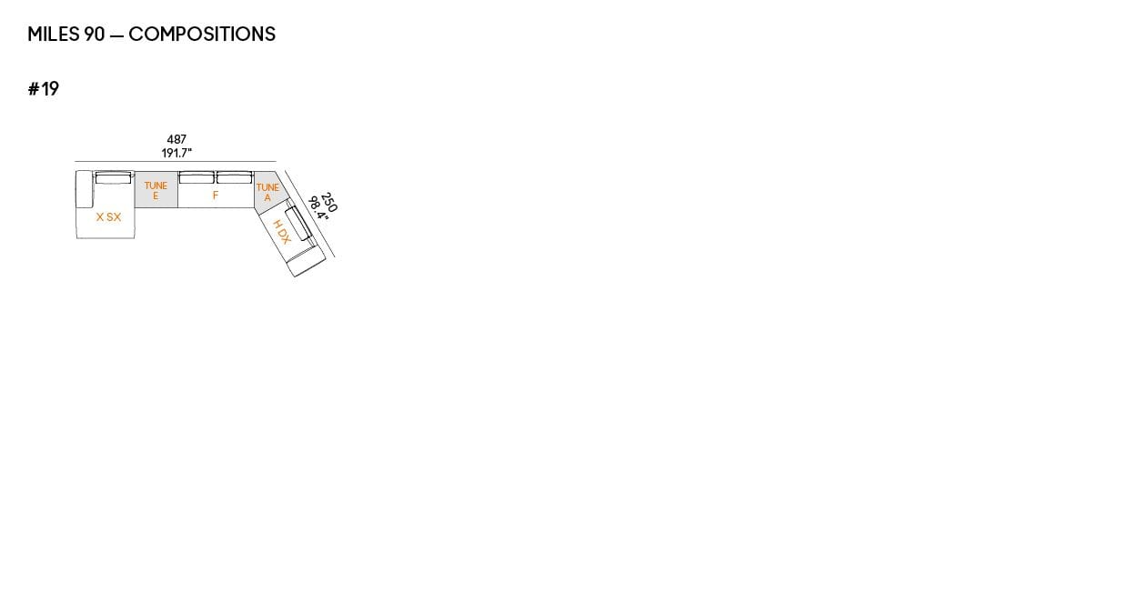 MILES Sectional sofa with removable cover By Casamania & Horm