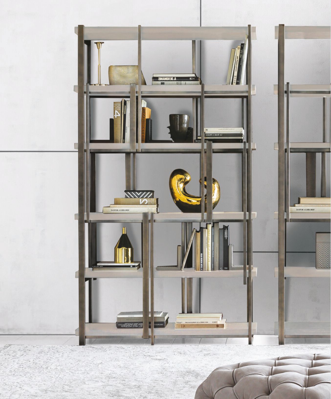 MONDRIAN Open metal bookcase By Casamilano
