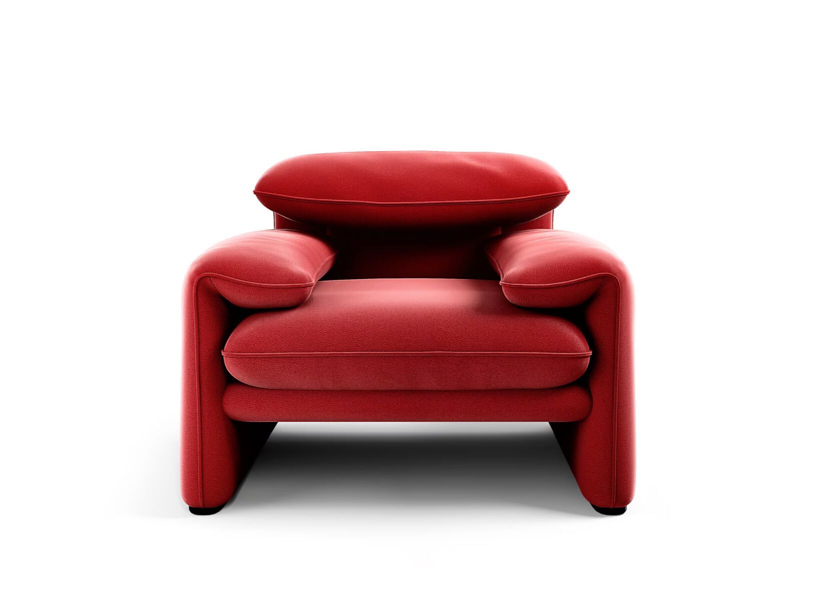 MARALUNGA 50 Nabuk armchair By Cassina | design Vico Magistretti