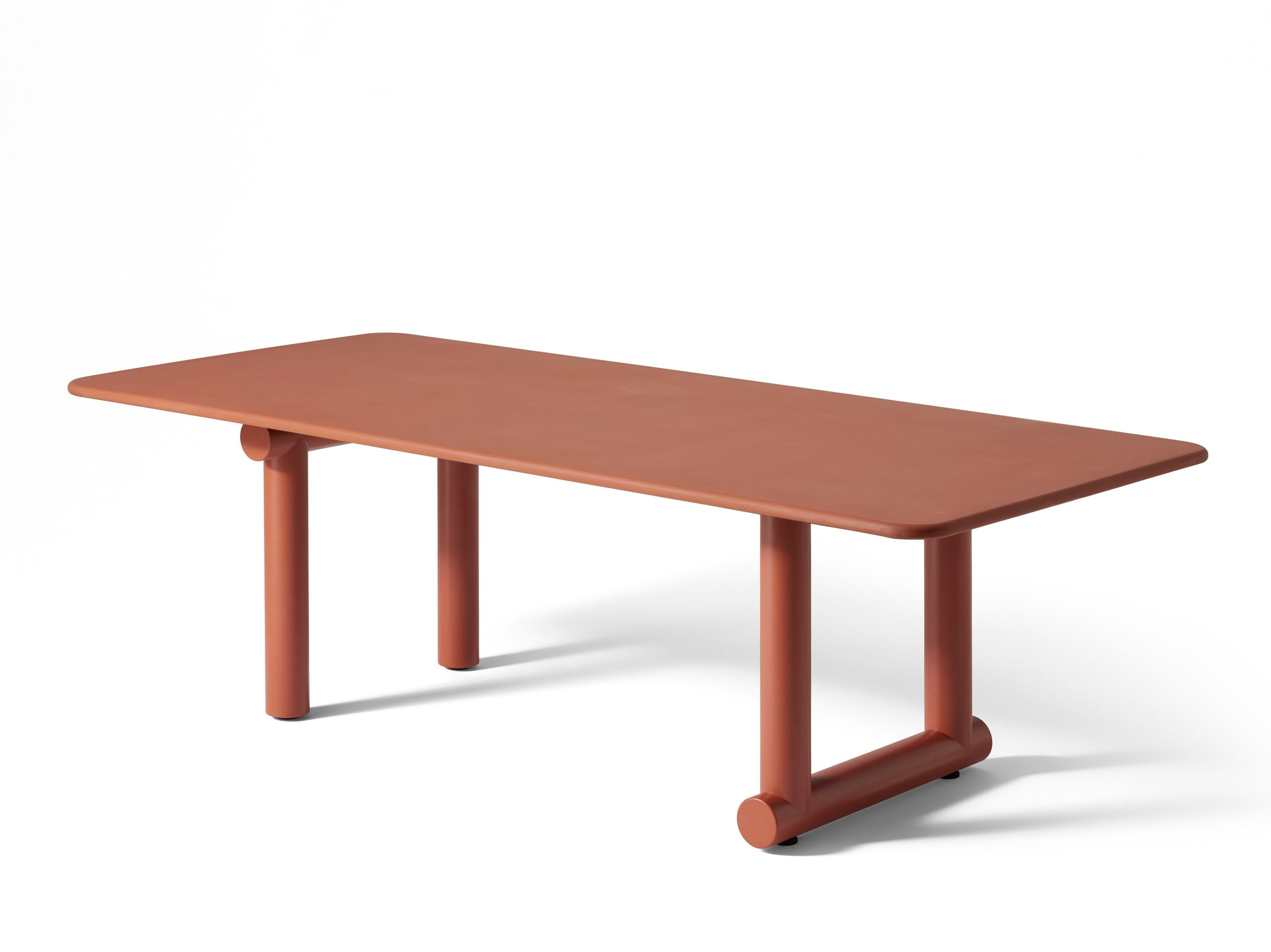 TRAMPOLINE TABLE Powder coated aluminium garden table with cement top ...