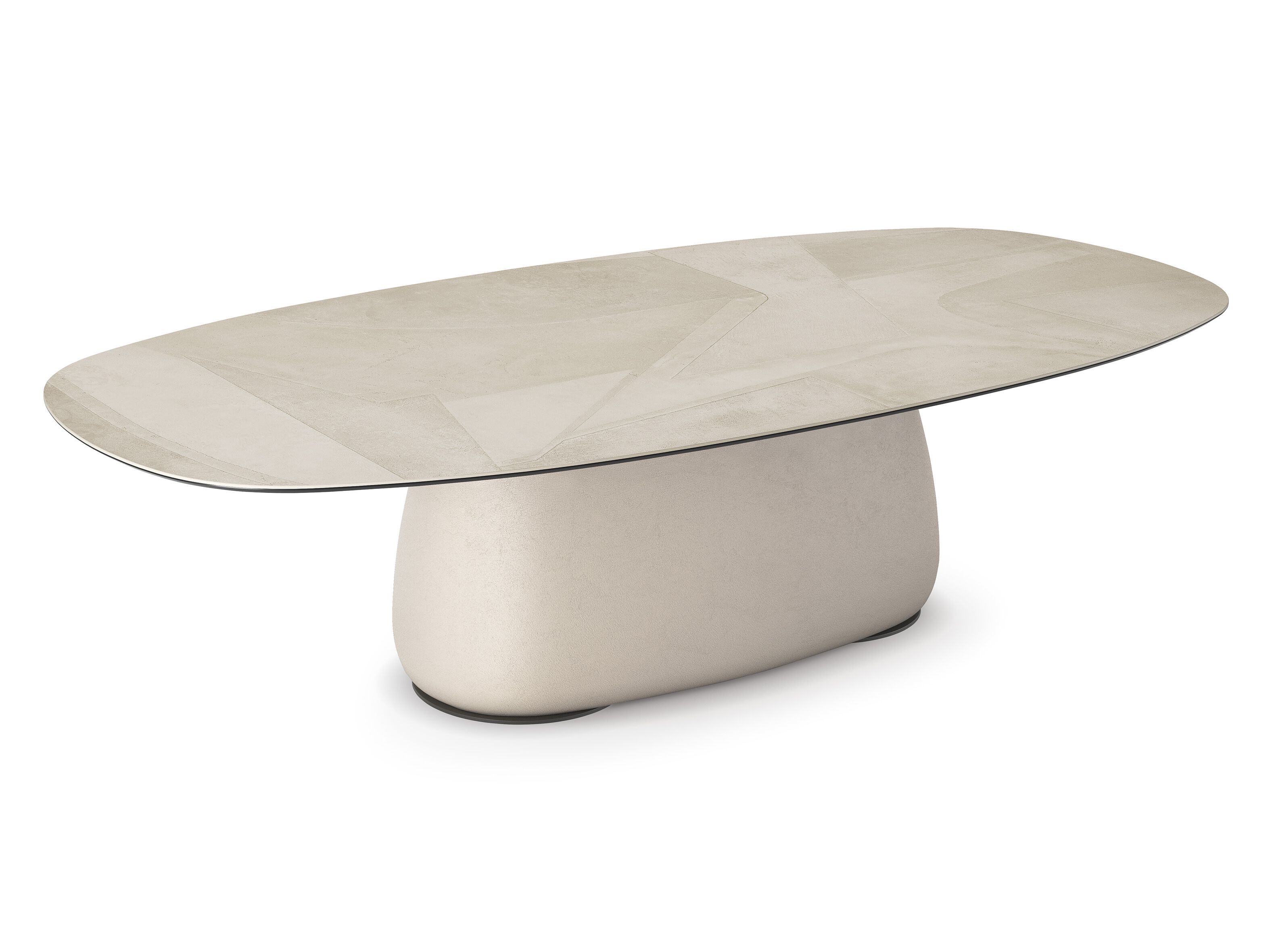 BOTERO KERAMIK Rectangular ceramic dining table with central base By ...