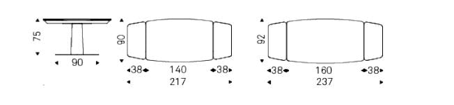 LINUS KERAMIK DRIVE Table By Cattelan Italia