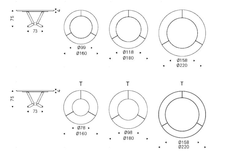 PLANER KER-WOOD ROUND Table By Cattelan Italia