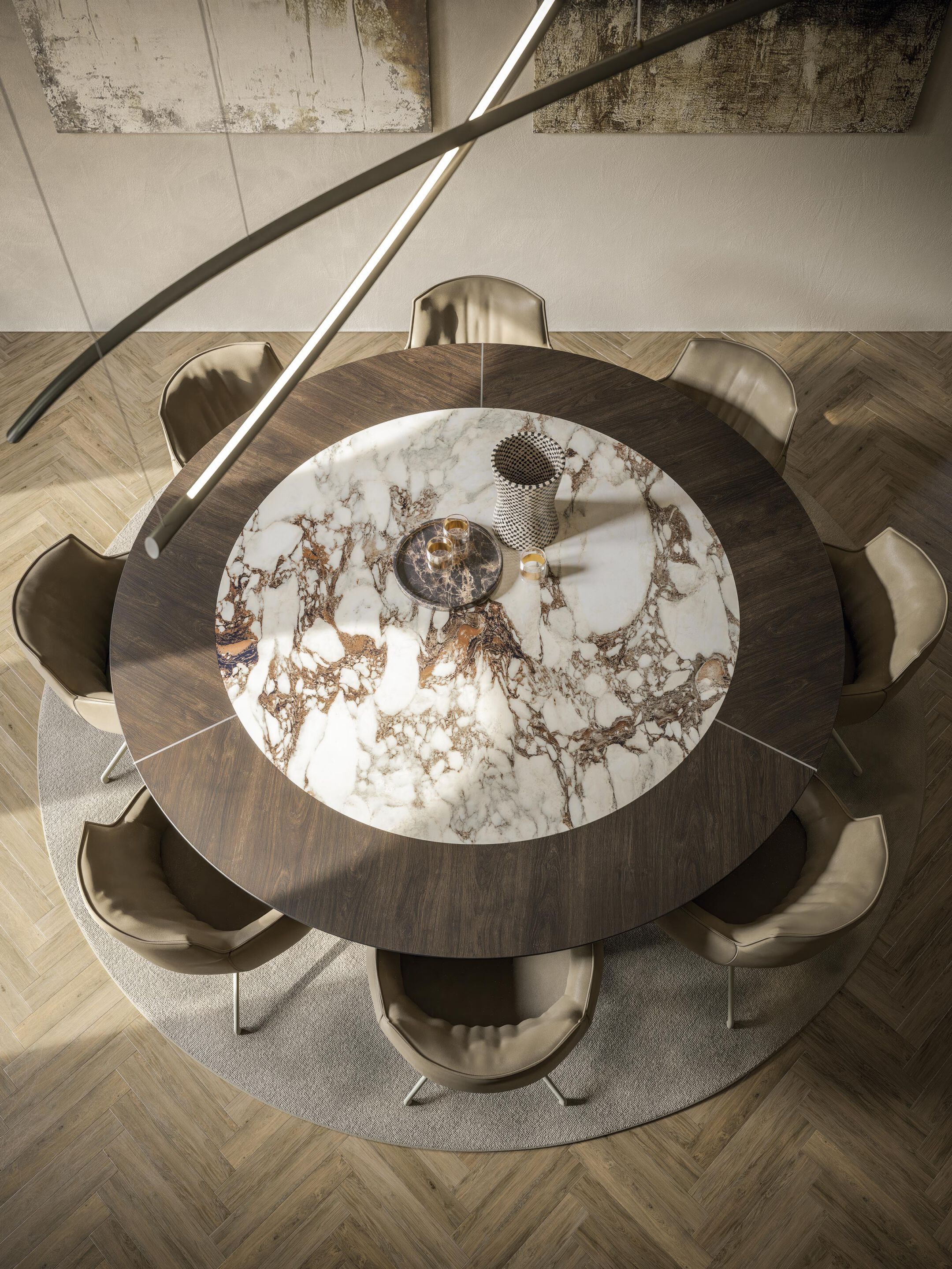 SENATOR KER-WOOD ROUND Table By Cattelan Italia