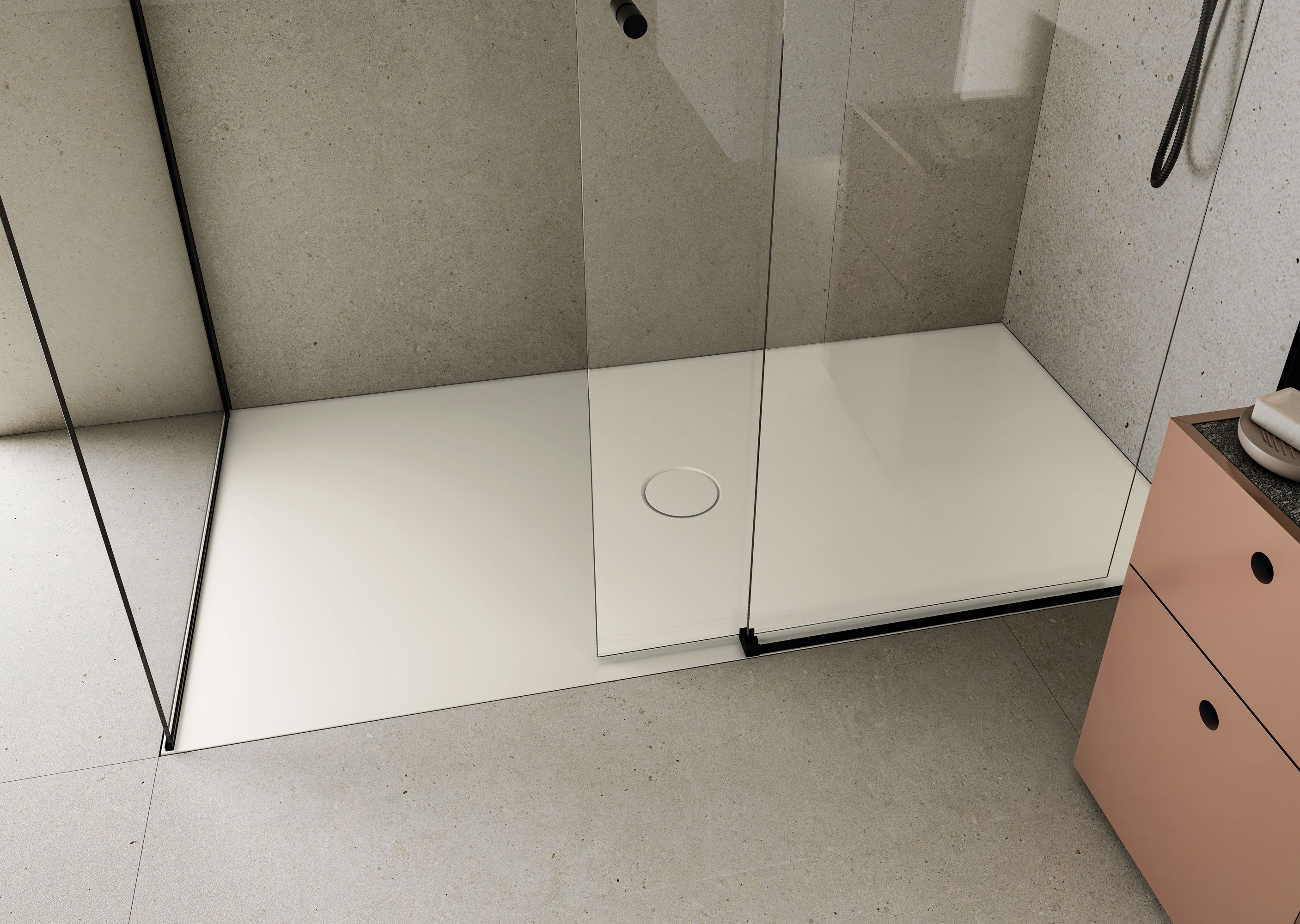 INFINITO NEW Custom ceramic shower tray By Ceramica Cielo