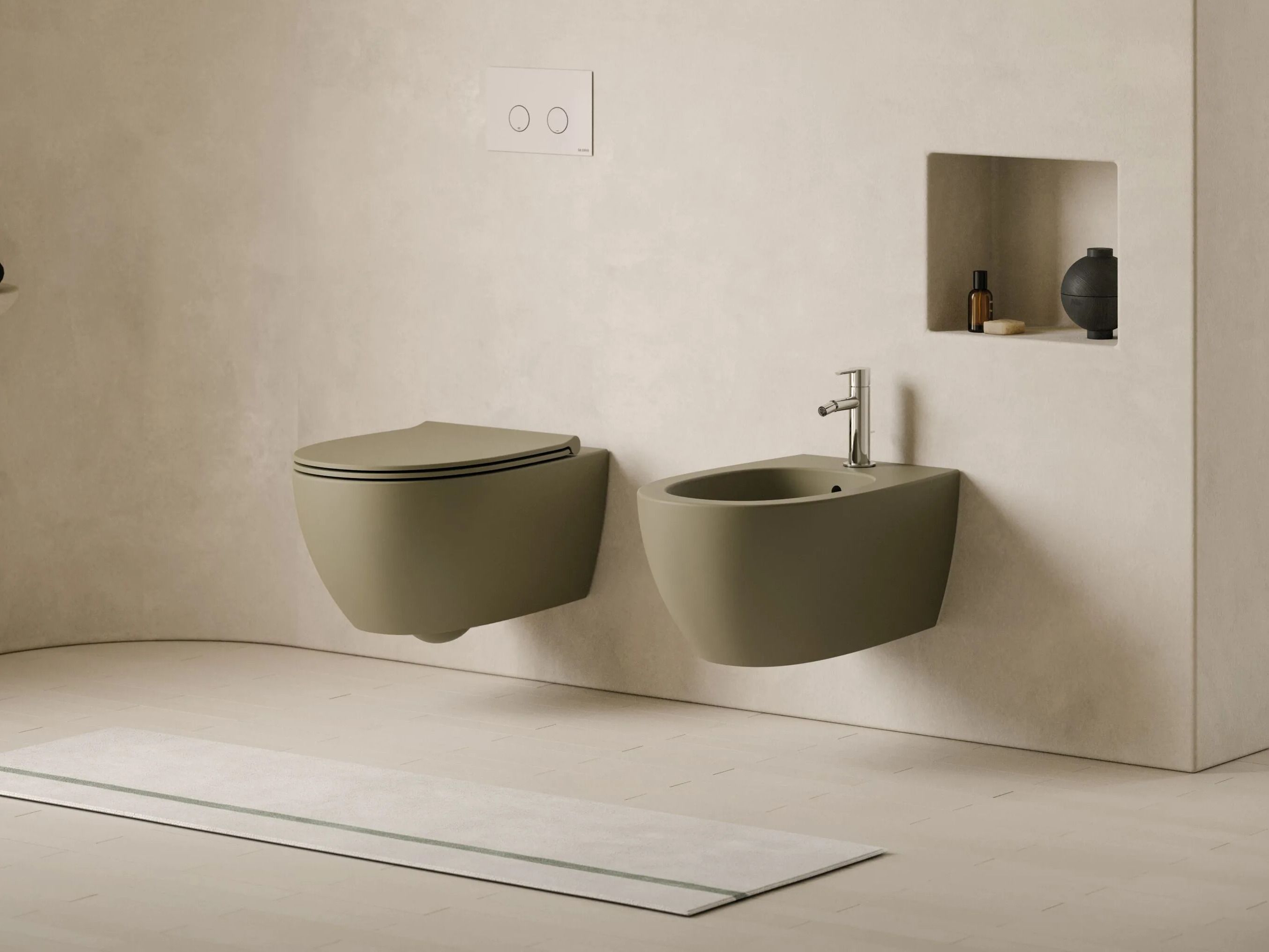4ALL Wall-hung rimless ceramic toilet By Ceramica Globo