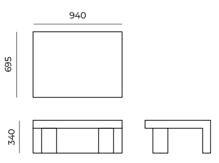 ALBERONI Coffee table By Cimento