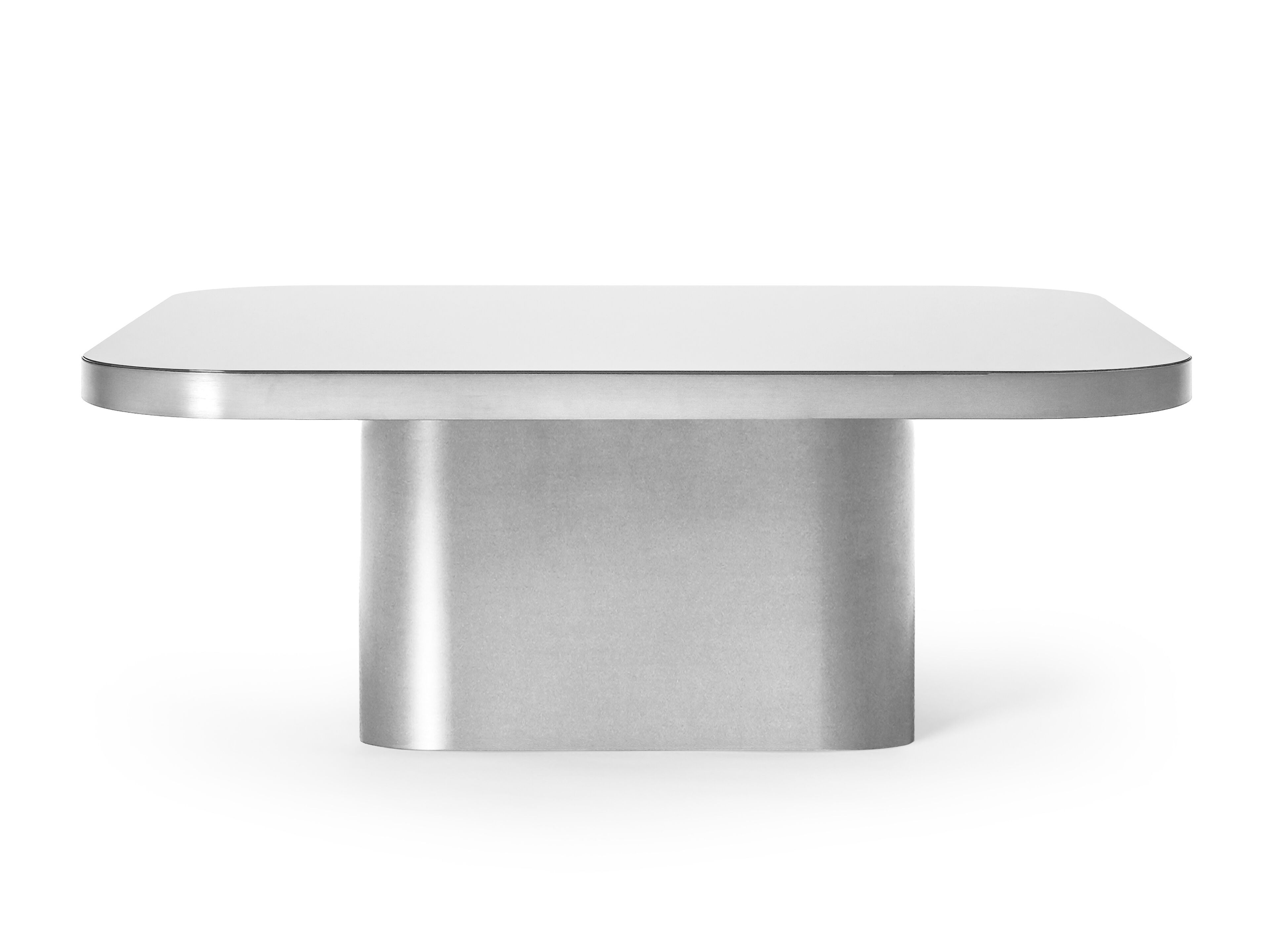 BOW COFFEE TABLE NO. 6 Rectangular aluminium central coffee table By ...