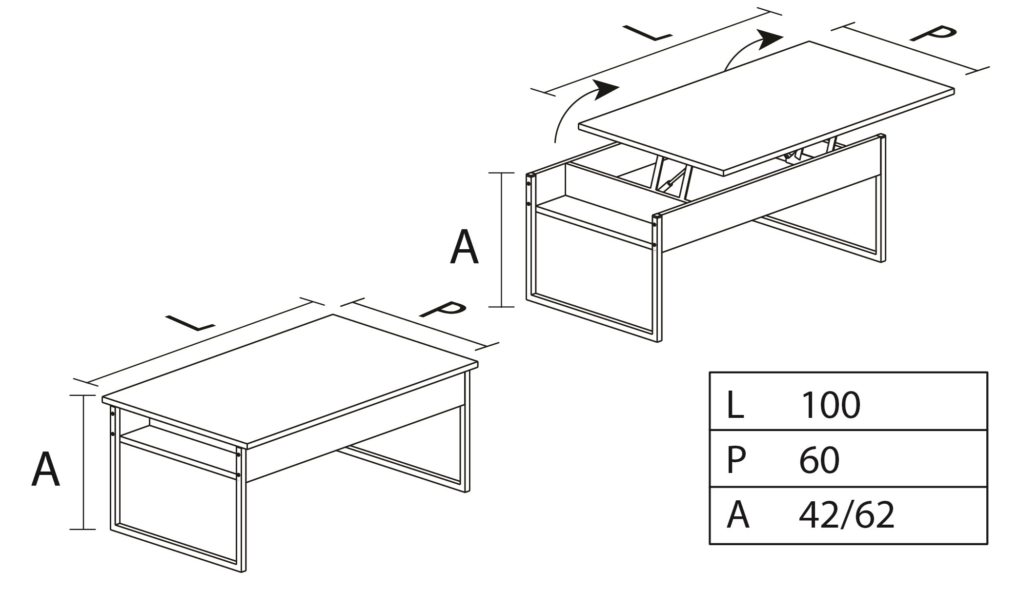 Coffee Table Rectangular Coffee Table With Elevating Top By Styloffice 7833