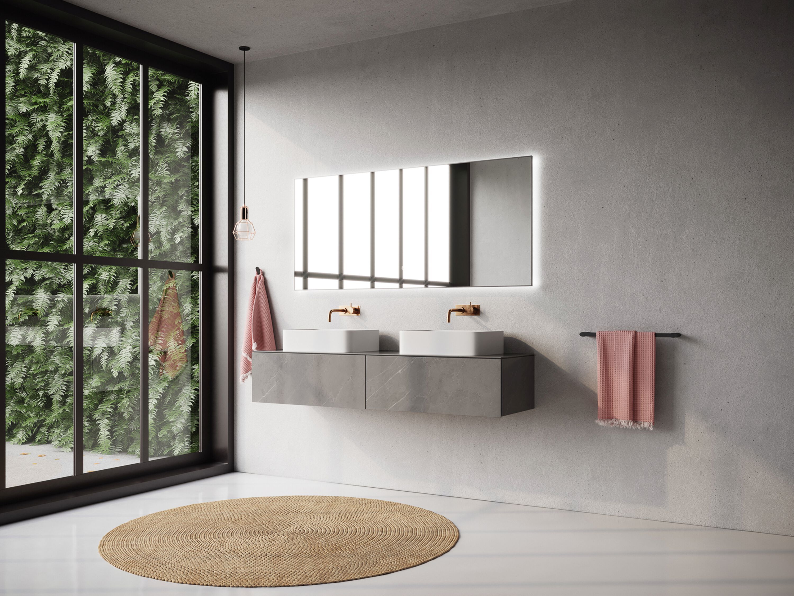 SKAGEN Sectional ceramic vanity unit with drawers By Copenhagen Bath