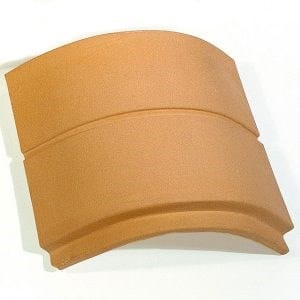 Hollow-core clay slab for facade Corner options By NBK