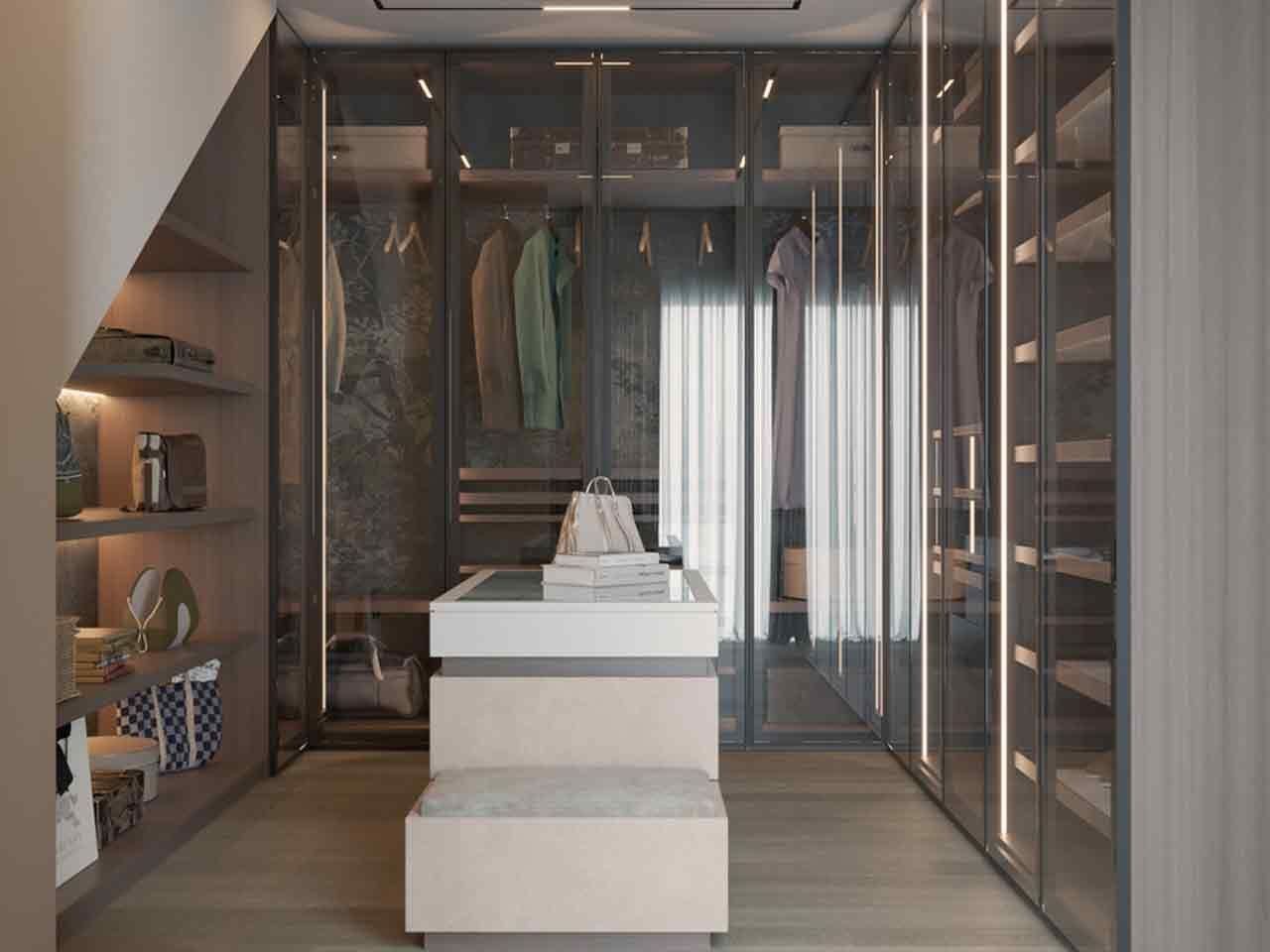 Corner walk-in wardrobe By Cosy International