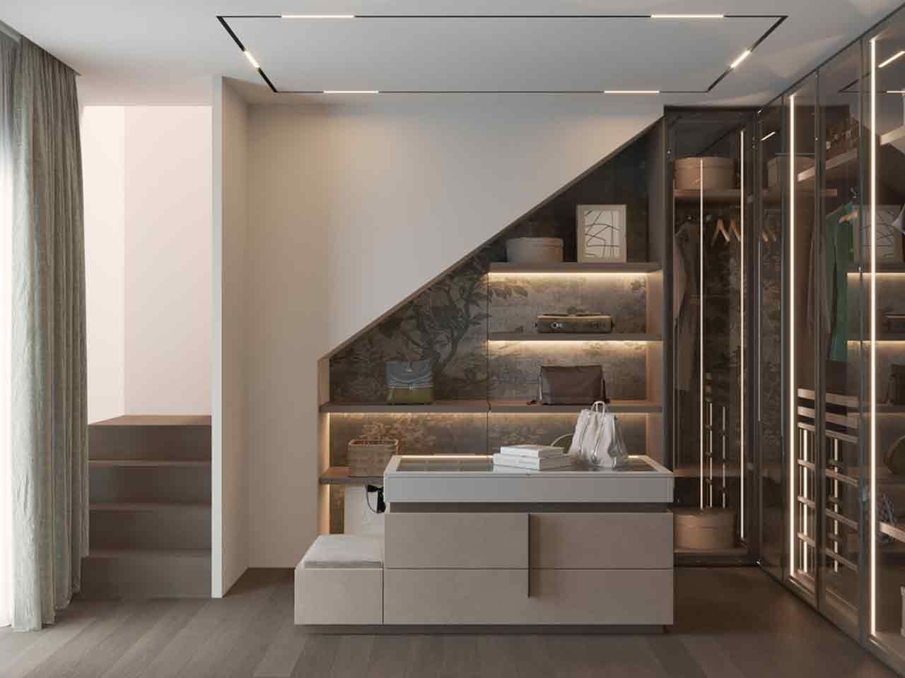 Corner walk-in wardrobe By Cosy International