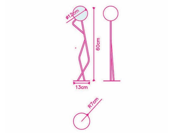 OMINO POSER RISE Lampada da terra a LED in acciaio inox con trattamento ...