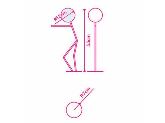 OMINO PUSHER Lampada da terra By Creazione SUGO