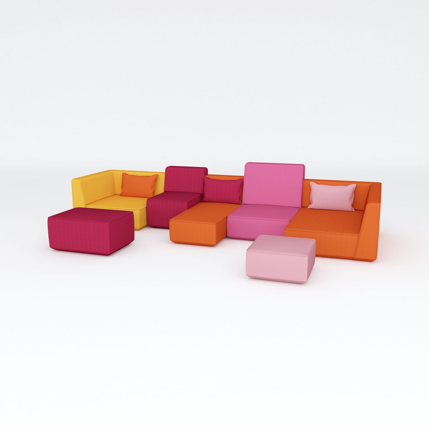CUBIT Modular 5 seater fabric sofa By Cubit by Mymito