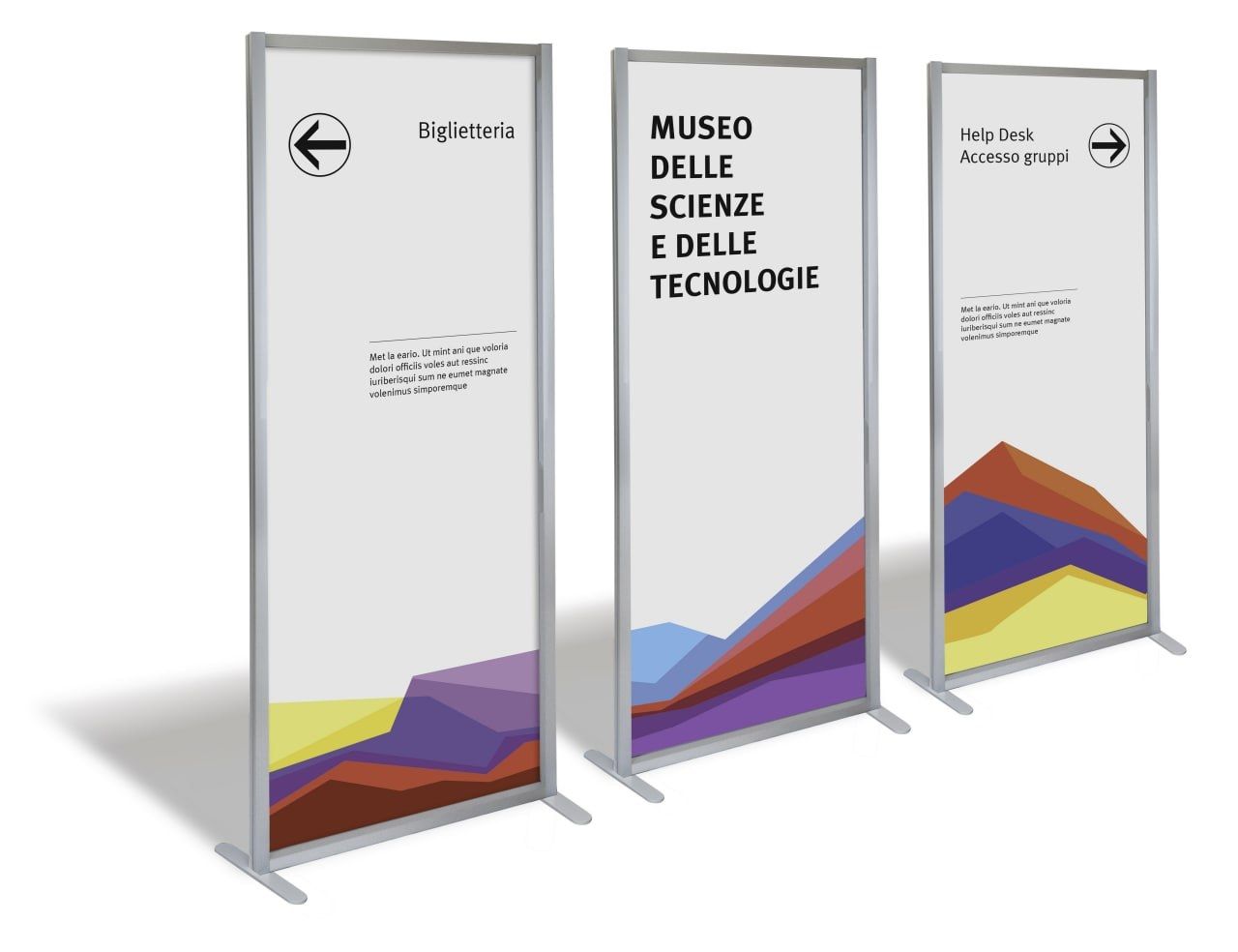 Custom freestanding totem Advertising totem By STUDIO T