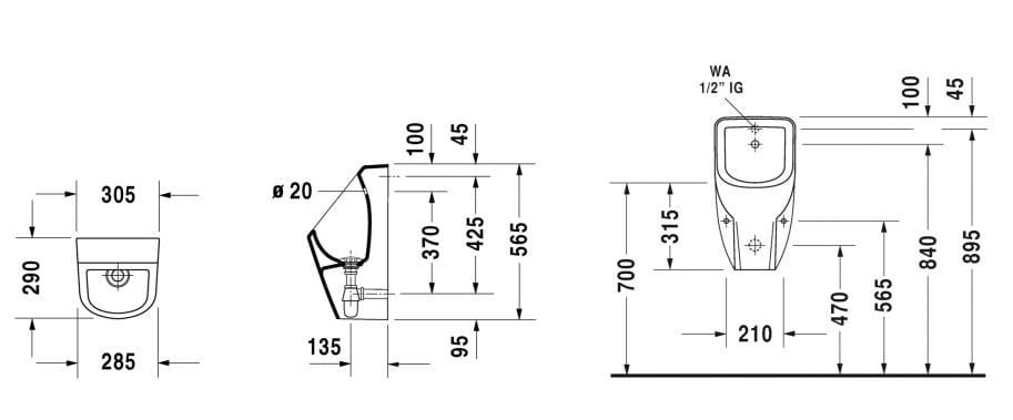 D-CODE Ceramic urinal By Duravit | design Sieger Design