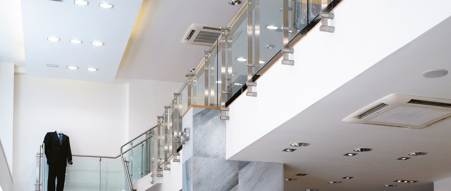 D LINE TWO POINT FIXING parapet Glass and Stainless Steel By Q-RAILING ...