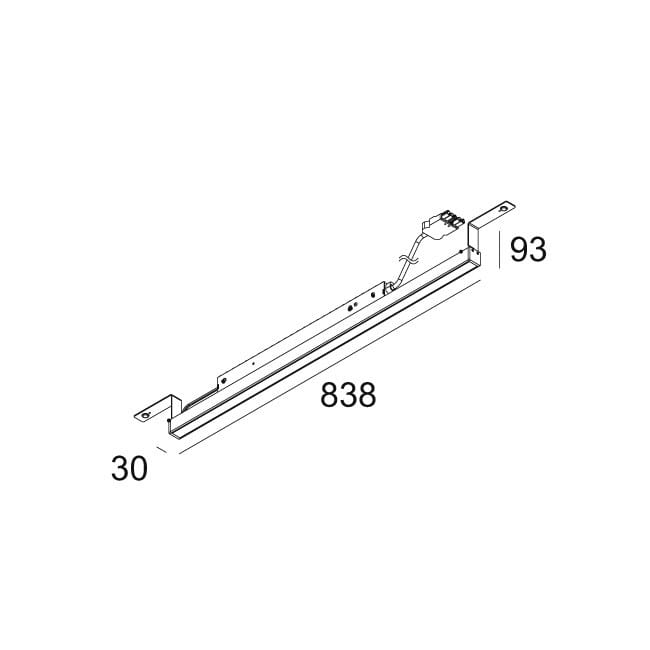 D-LINER 30 SBL HF40 Linear lighting profile By Deltalight