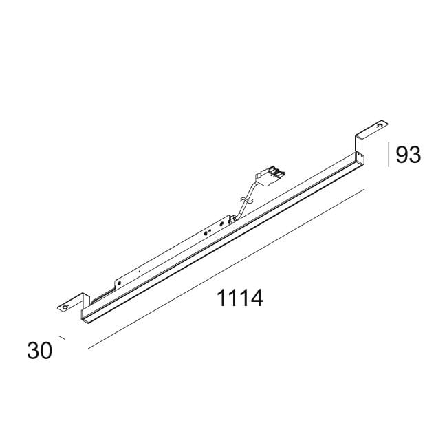 D-LINER 30 SBL HF40 Linear lighting profile By Deltalight