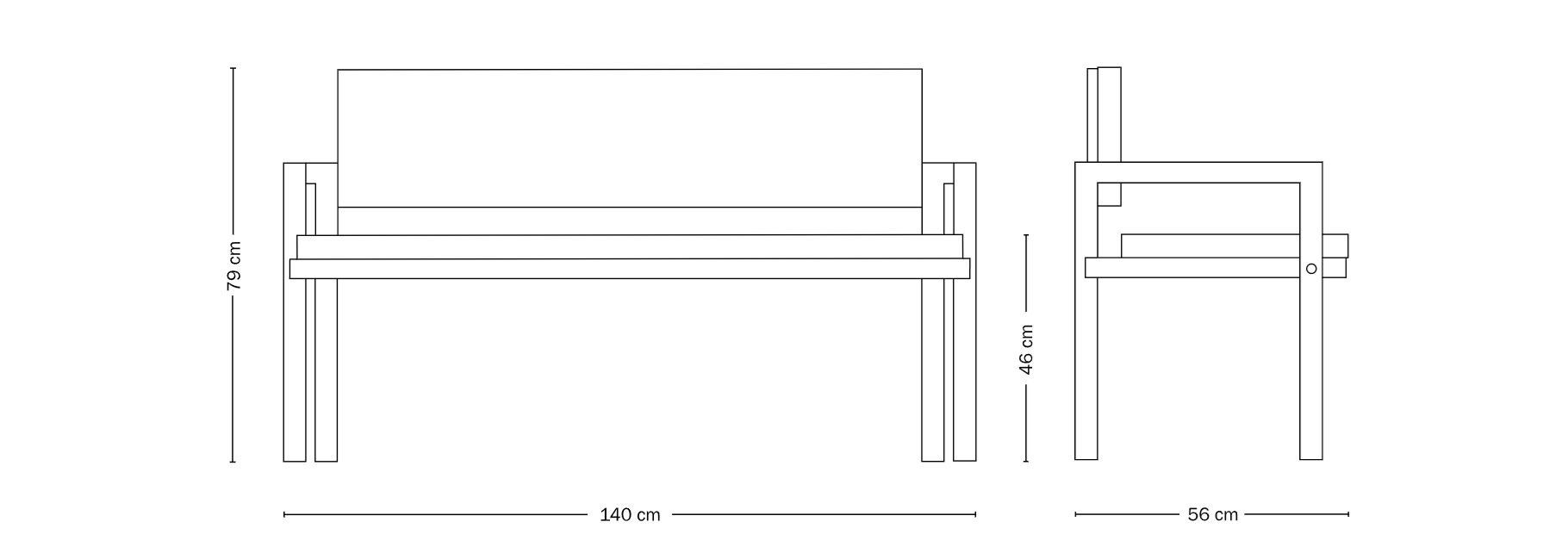 D51-2 Upholstered ash bench By TECTA | design Walter Gropius