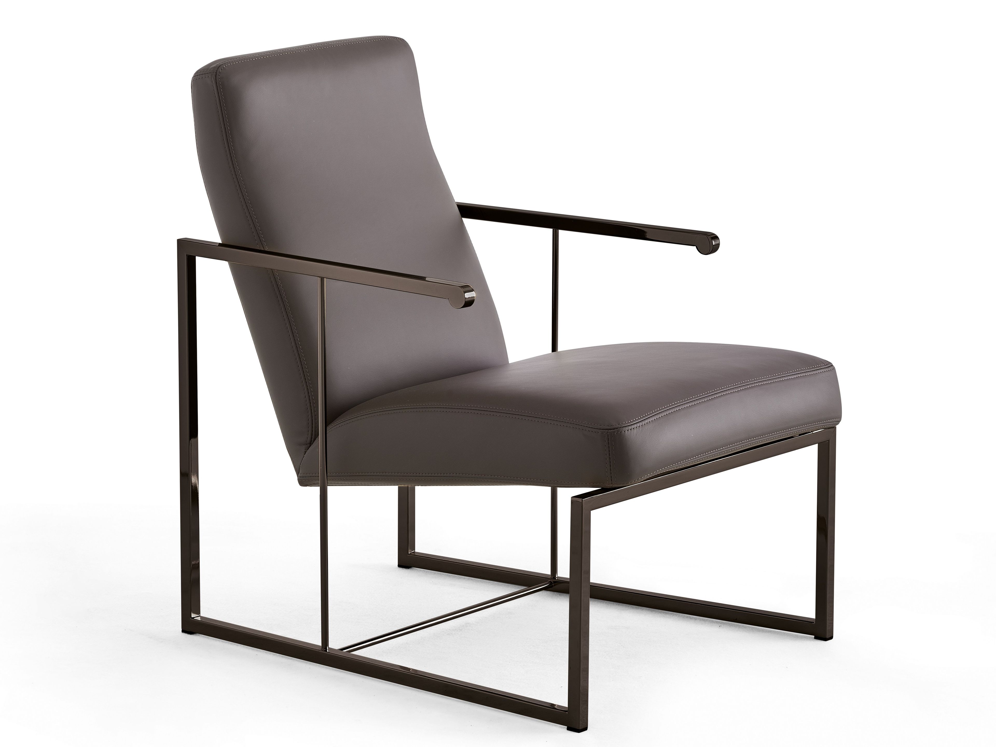 DADA Leather armchair with removable cover By Dema | design Carlo Bimbi