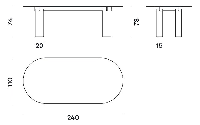DAEN 33/34 Table By Gervasoni | design Federico Peri