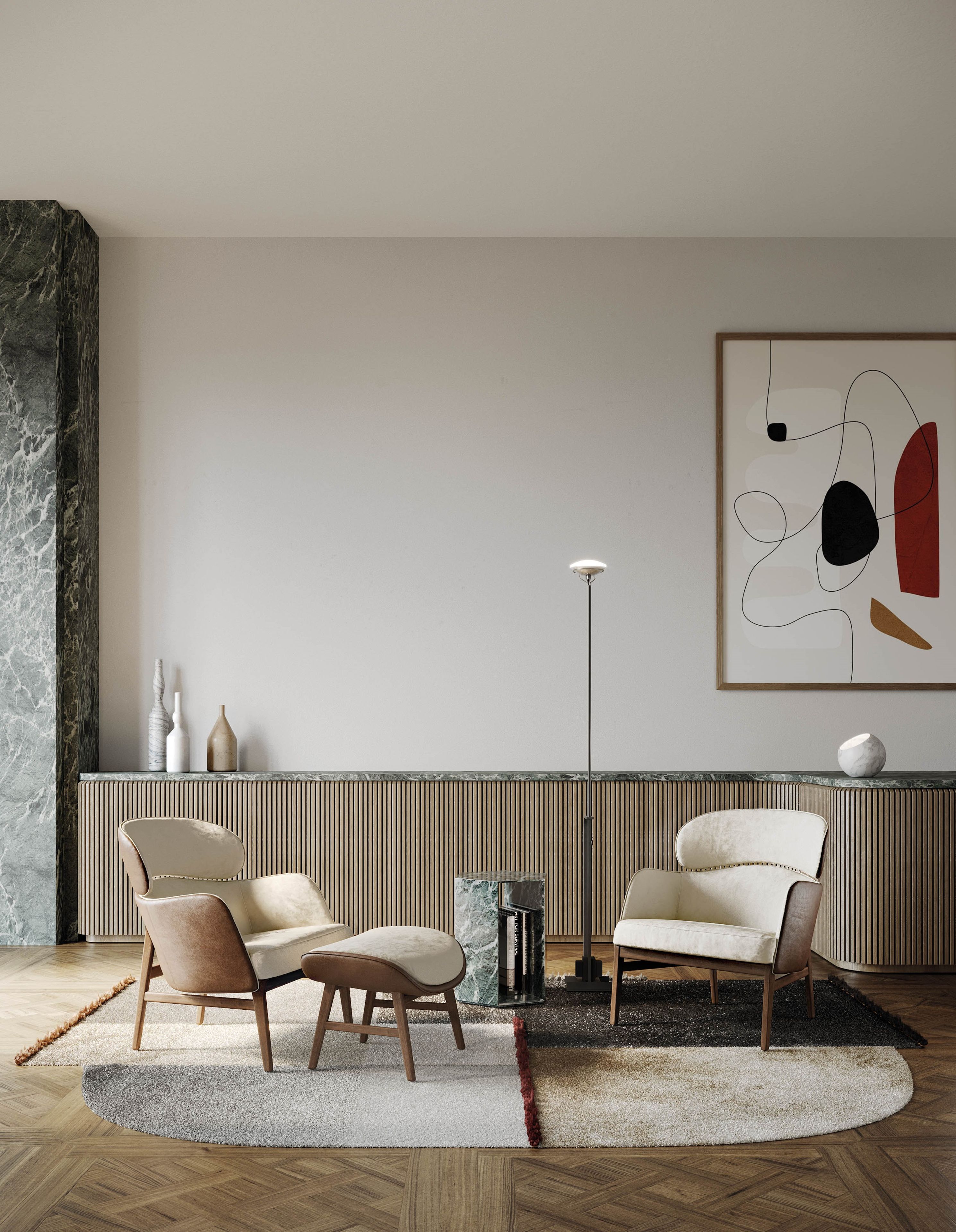 DAFNE Leather armchair with headrest with armrests By Capital ...