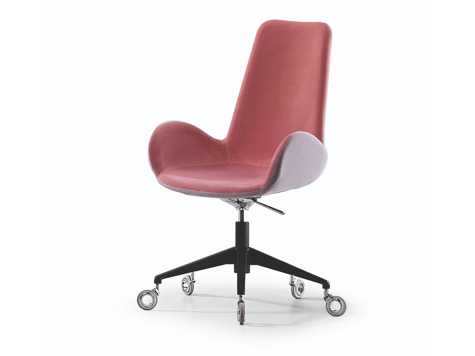 Height-adjustable swivel fabric office chair with 5-Spoke base DALIA PA ...