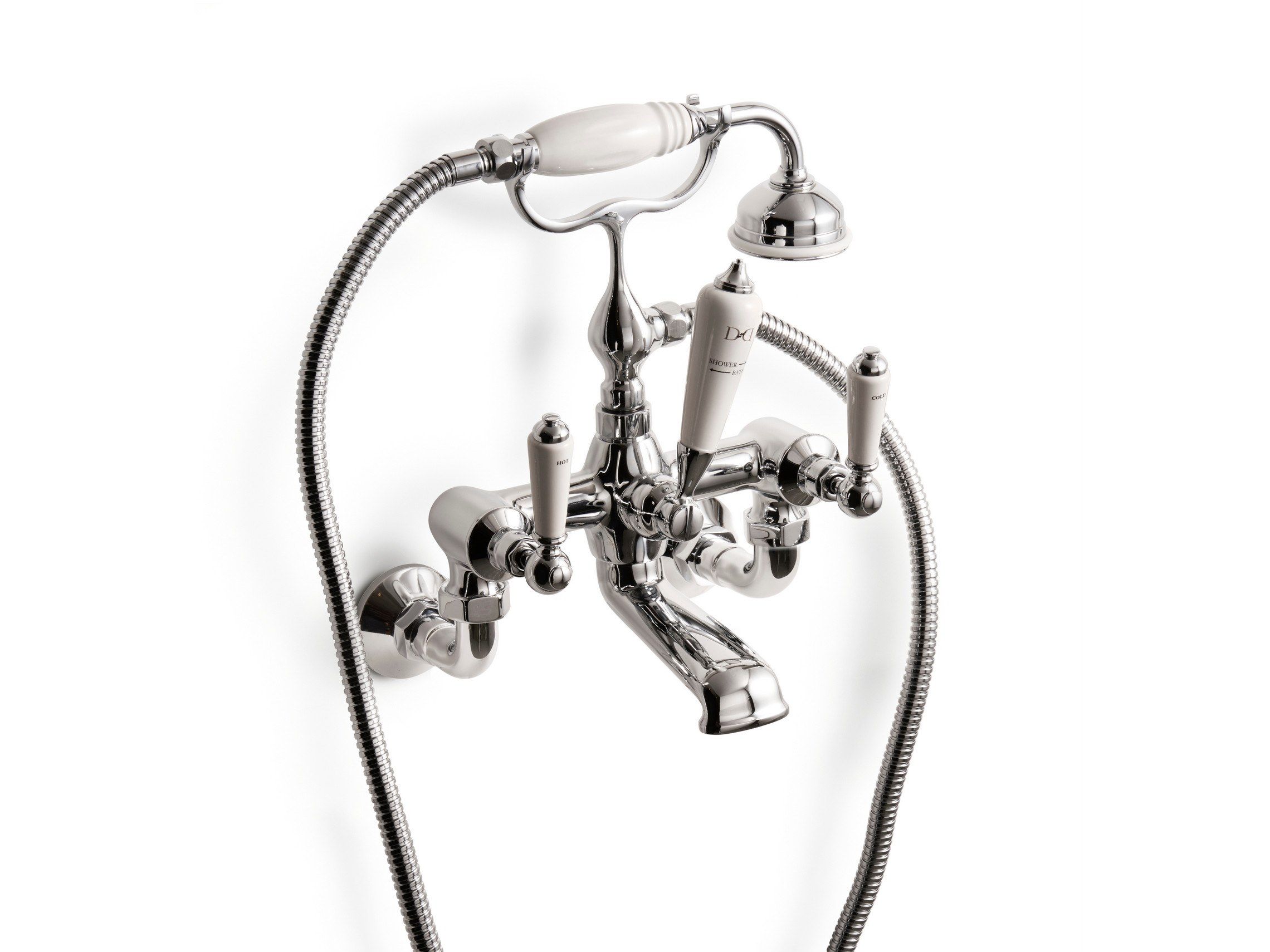 DANDY Wall-mounted bathtub tap with hand shower By Devon&Devon
