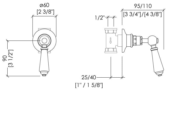 DANDY | Rubinetto per lavabo a muro By Devon&Devon