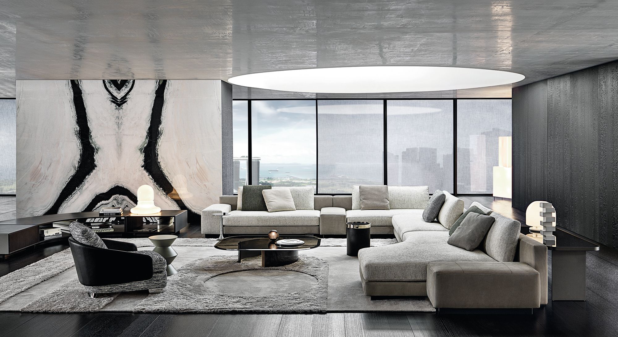 Sofá secional modular de tecido DANIELS By Minotti design Christophe ...