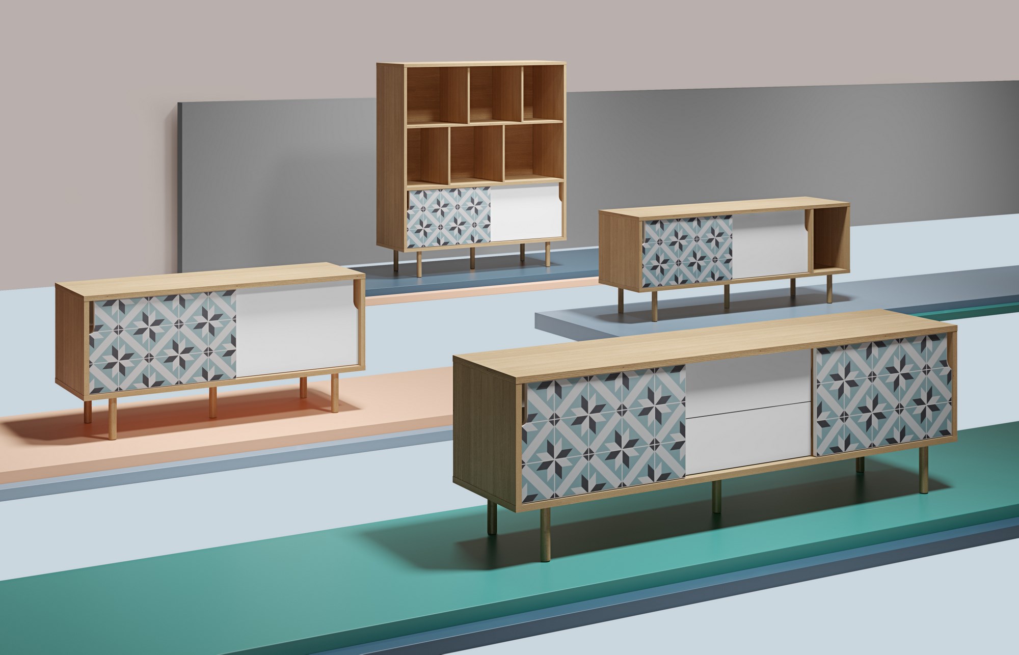 DANN TILES | Sideboard with drawers By TemaHome