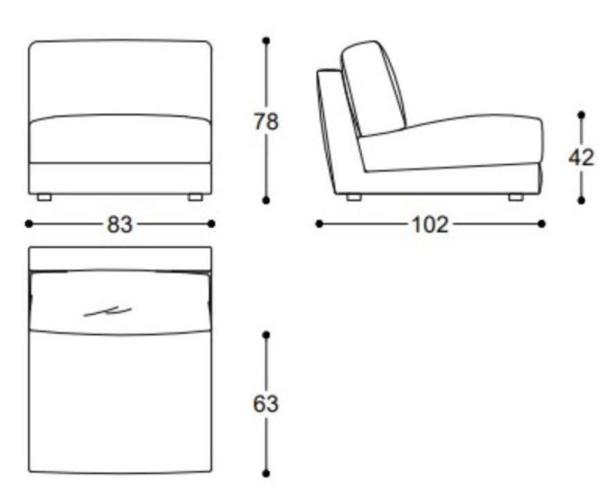 DANTE | Modular sofa Modular sectional fabric sofa By Black Tie ...