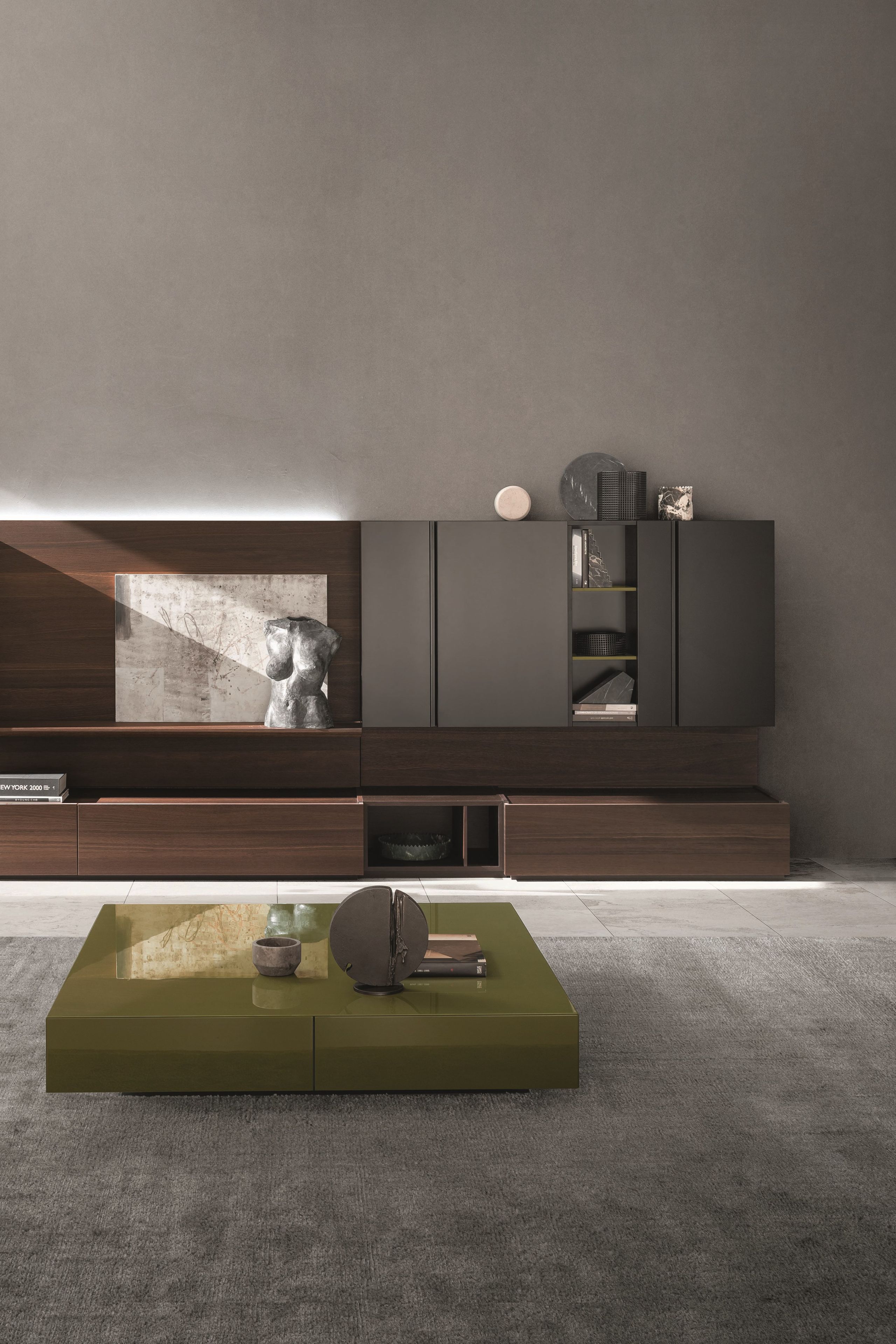 Oak TV wall system DAY MOOVE | Composition M102 Day Moove Collection By ...