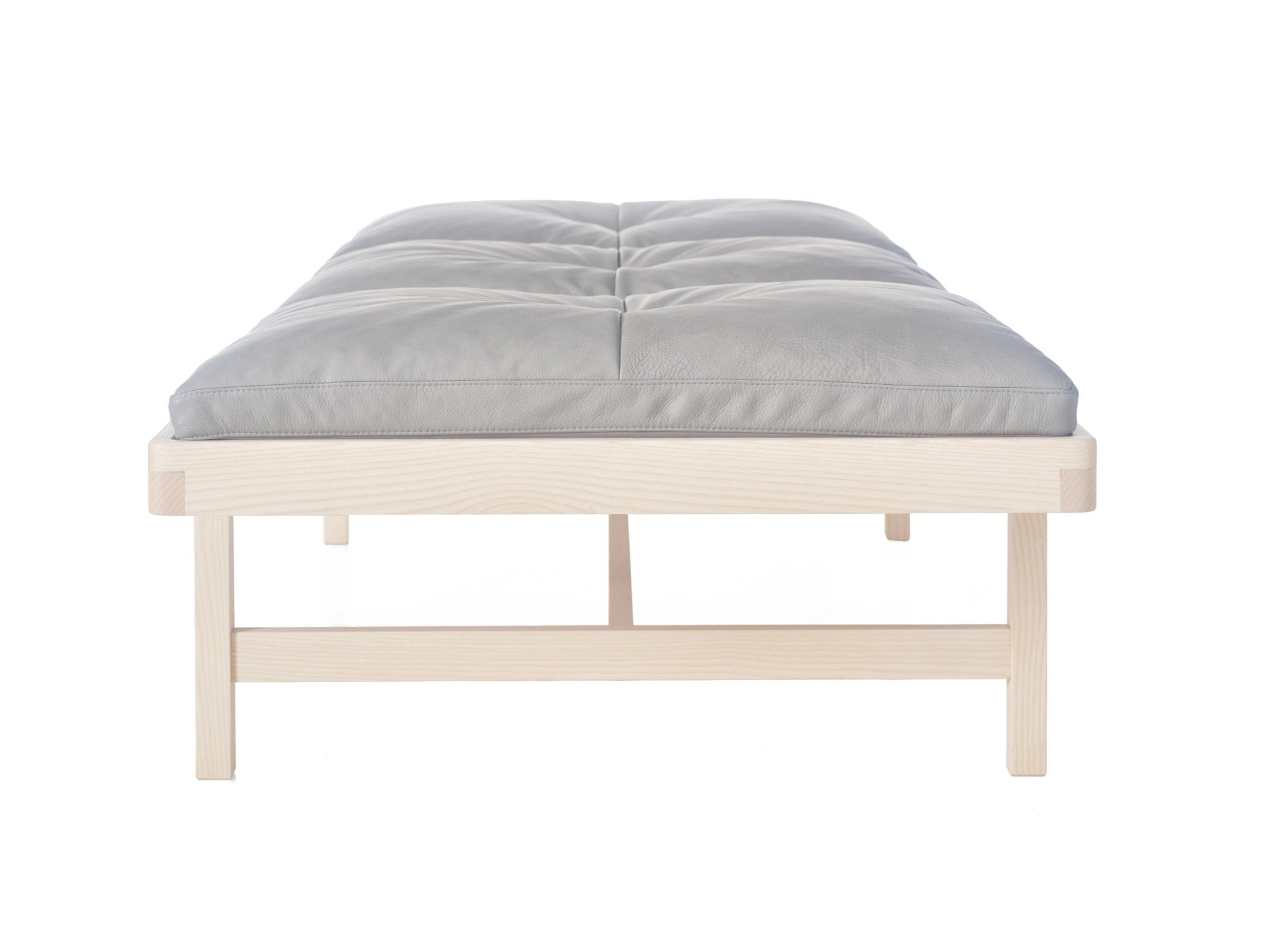 DAYBED Upholstered leather and solid wood bench By BassamFellows ...