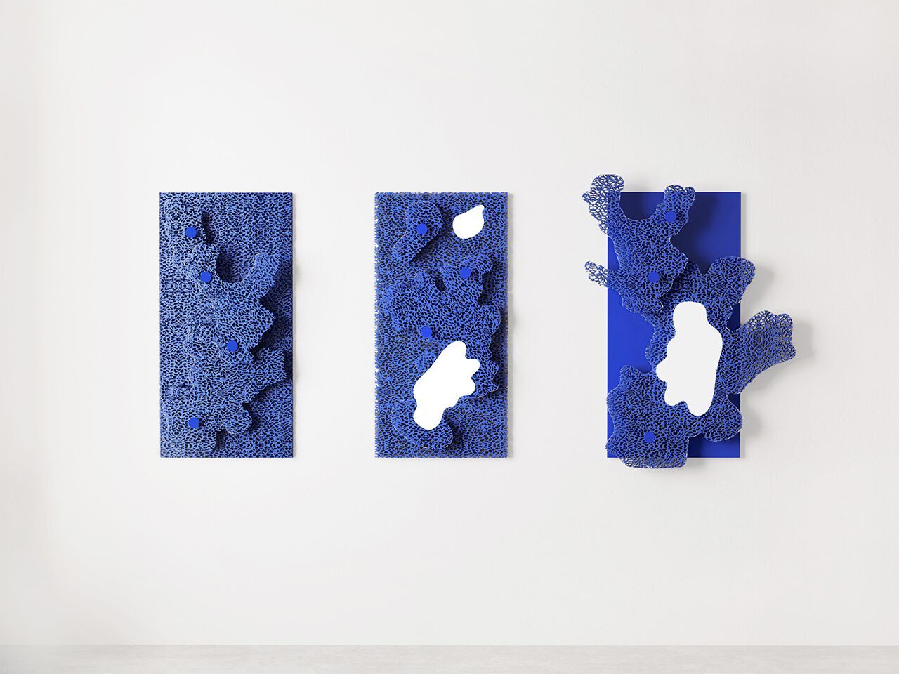 BLUE WALL PANEL 100X50 FULL BLEED Metal Decorative panel By DBE.FURNITURE