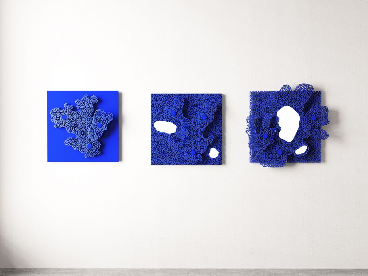 BLUE WALL PANEL 50X50 FULL BLEED Decorative panel By DBE.FURNITURE