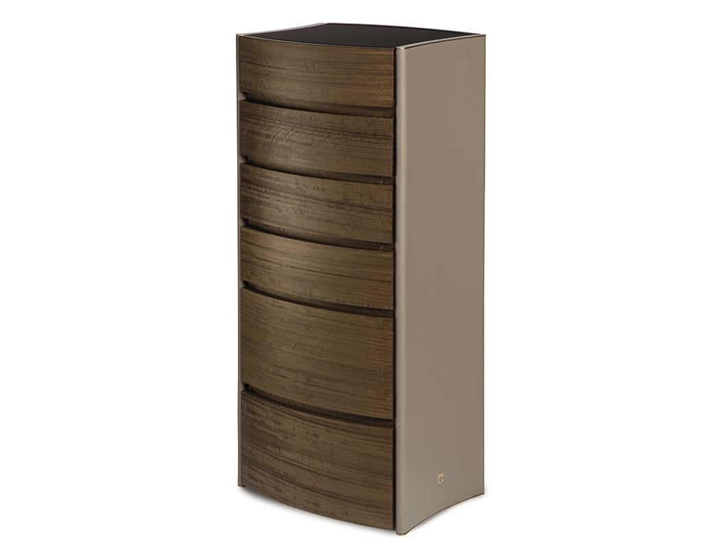 INSPIRATION Chest of drawers in wood and leather By Paolo Castelli ...