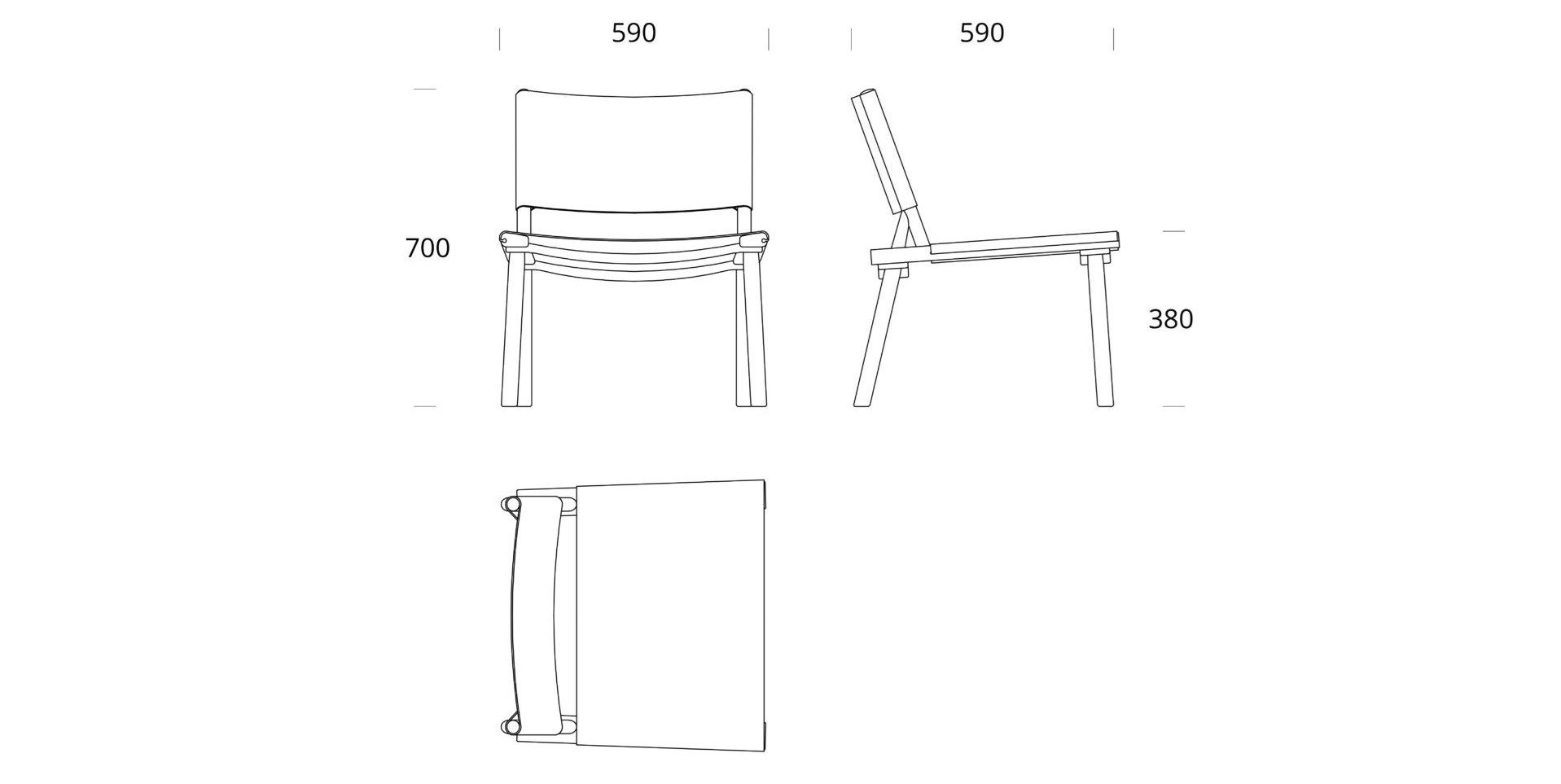 DECEMBER CHAIR CANVAS 休闲椅 By Nikari | design Jasper Morrison, Wataru Kumano