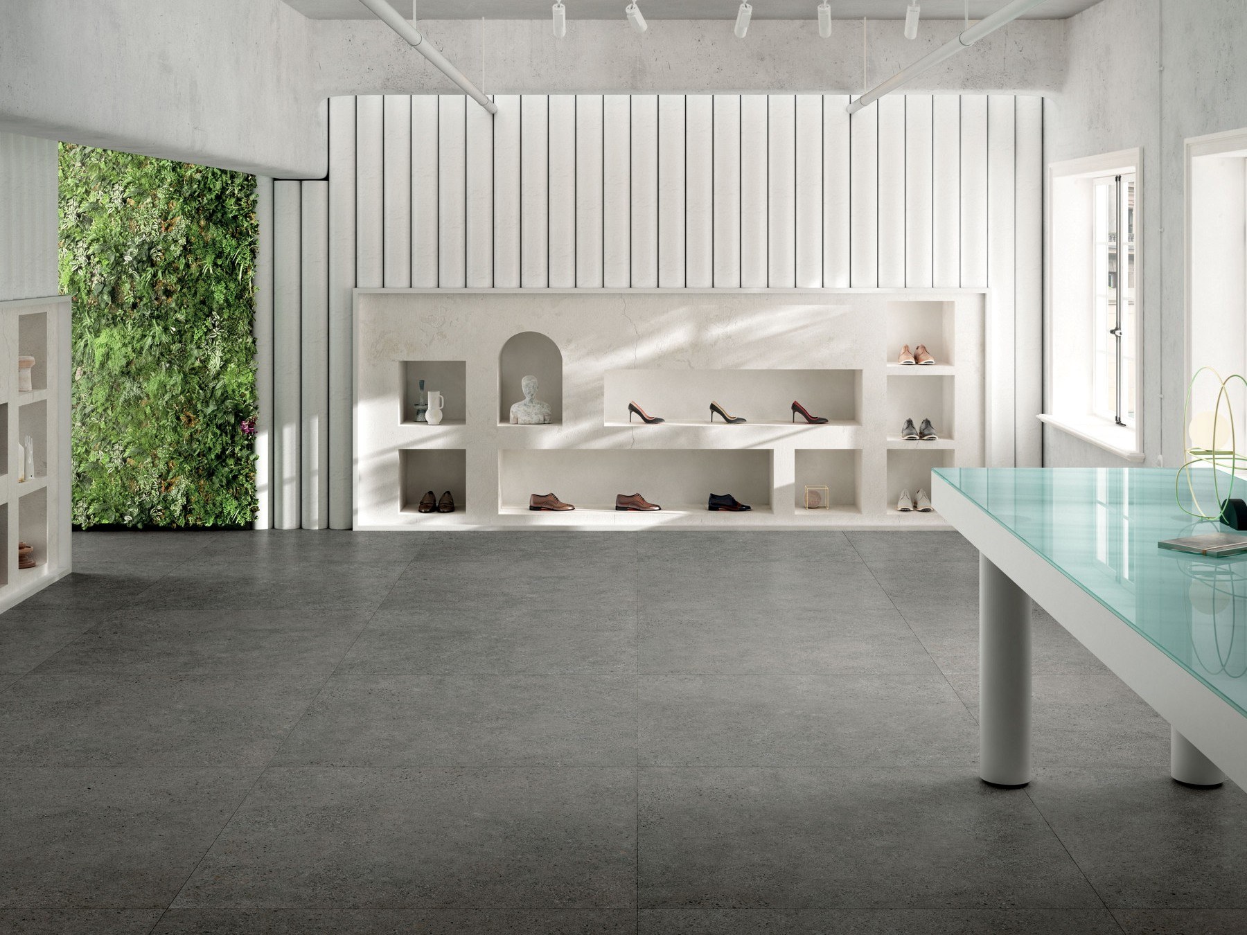 Indoor/outdoor porcelain stoneware wall/floor tiles with stone effect ...