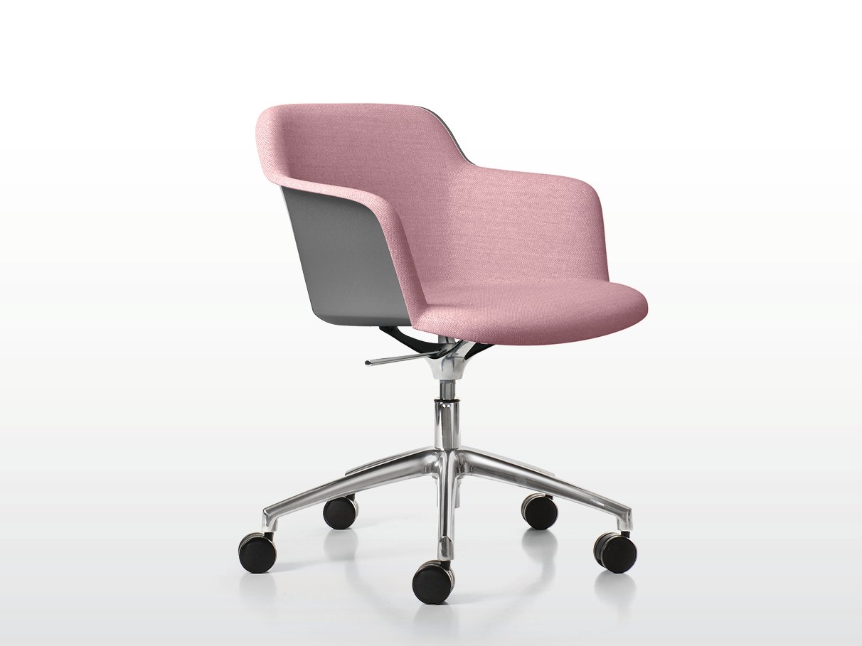 DEEP PLASTIC Swivel upholstered chair By Quinti Sedute | design ...