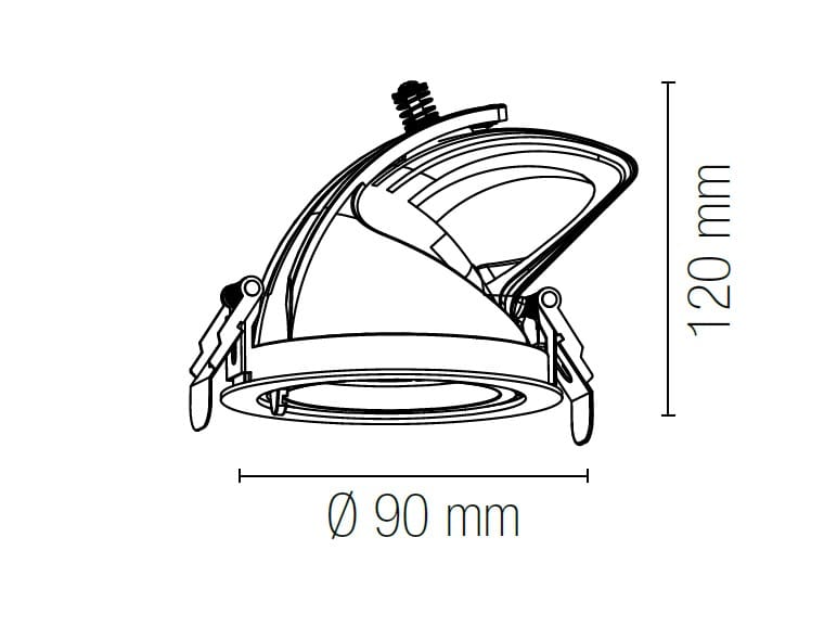 DELTA | Spotlight Verstellbares Einbauspot aus Aluminium By Fan Europe ...