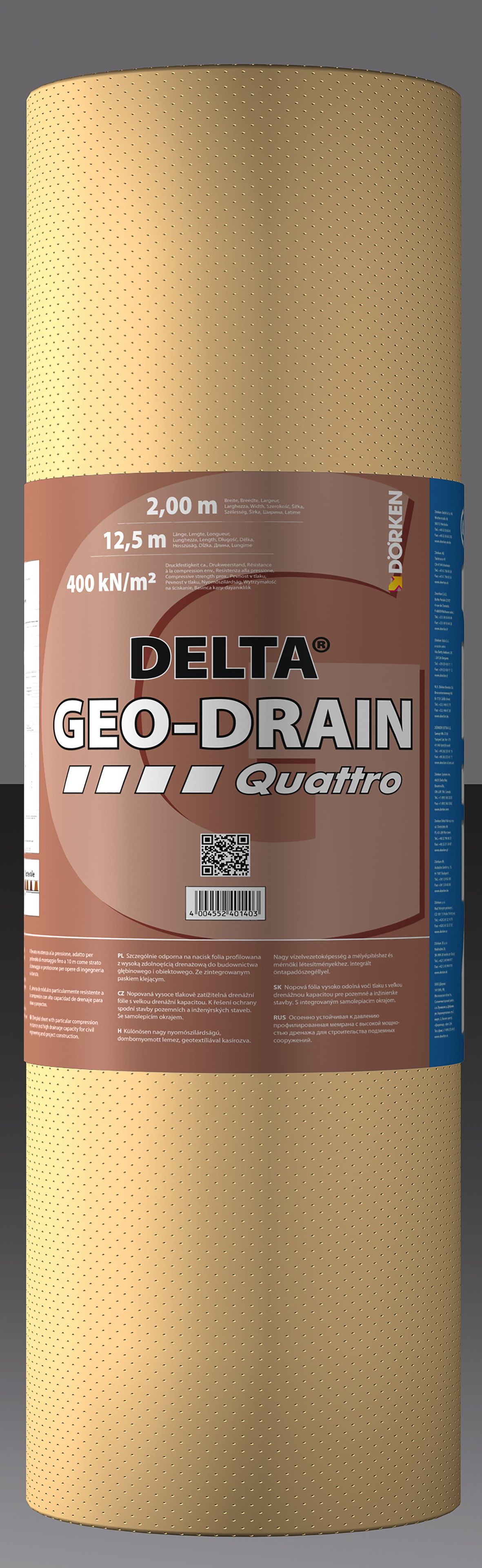 Honeycombed and textured membrane DELTA® - GEO DRAIN QUATTRO By DÖRKEN ...