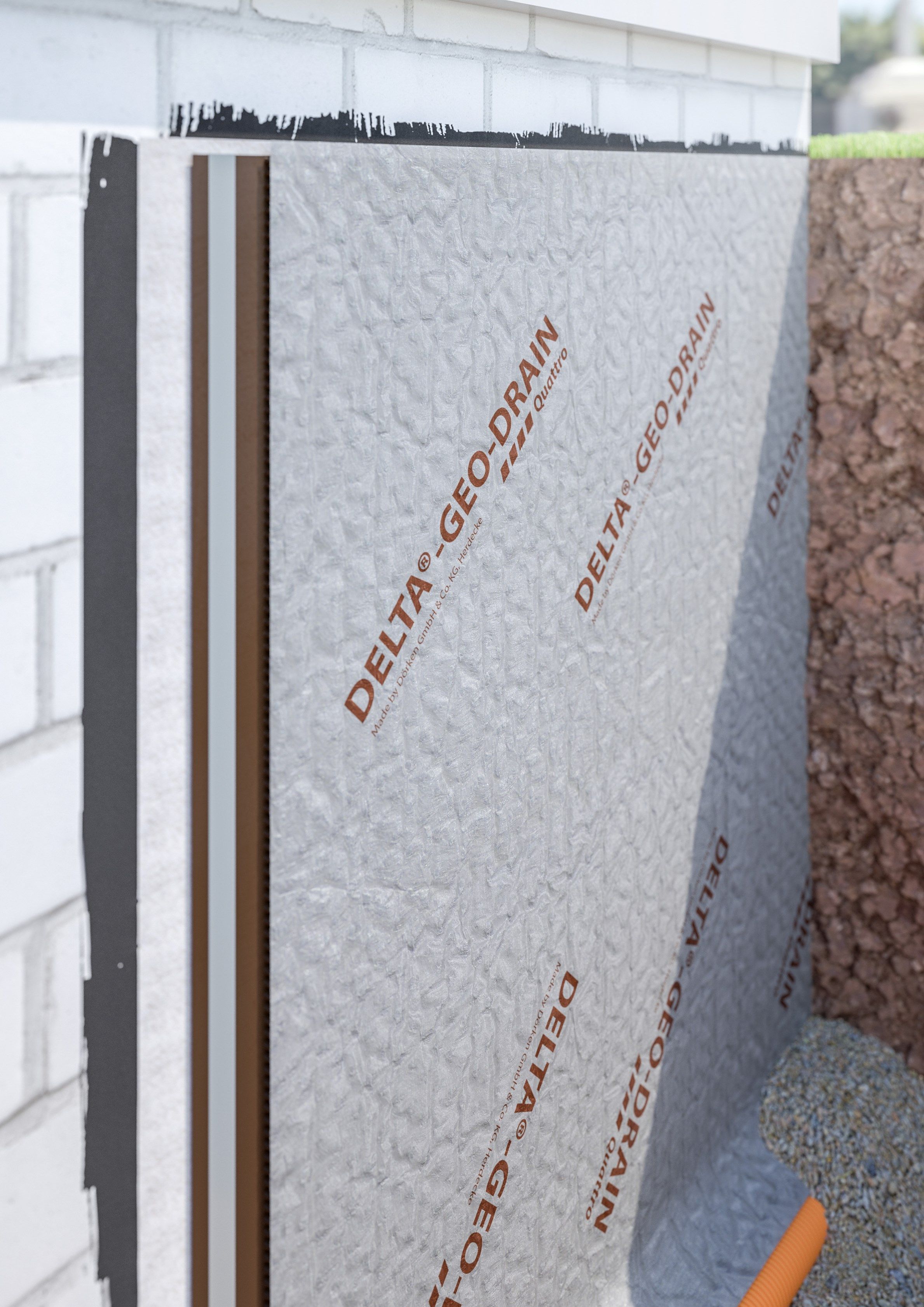 Honeycombed and textured membrane DELTA® - GEO DRAIN QUATTRO By DÖRKEN ...