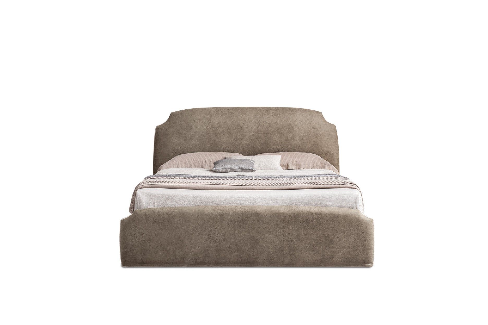 Fabric storage bed with upholstered headboard DEMY By Felis