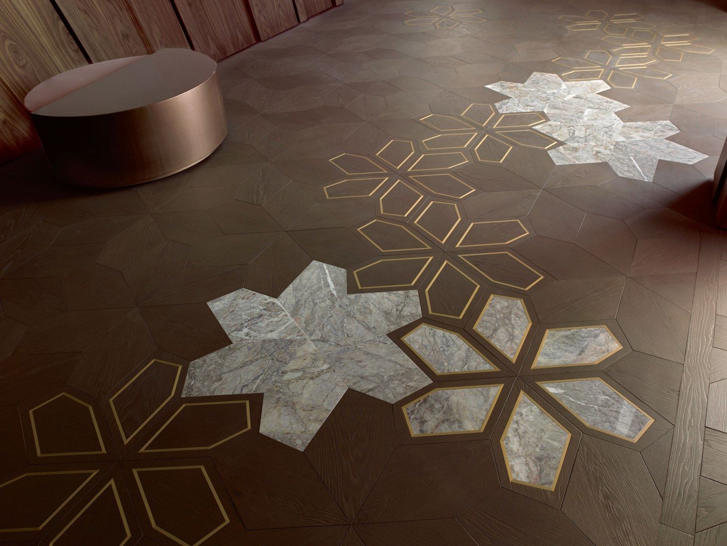 Inlaid wooden parquet DESIGN PANELS AZALEA I Moduli Design Collection ...