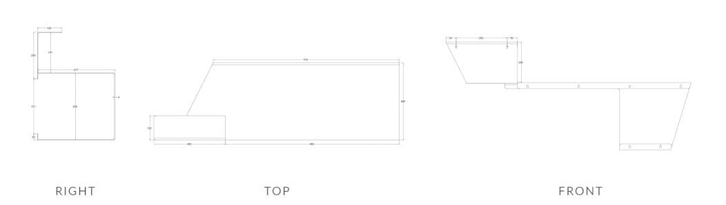 Wall mounted powder coated aluminium secretary desk DESK By Anne Linde ...
